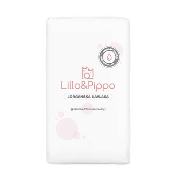 Lillo&Pippo antibakterij. jorganska navlaka 80x120