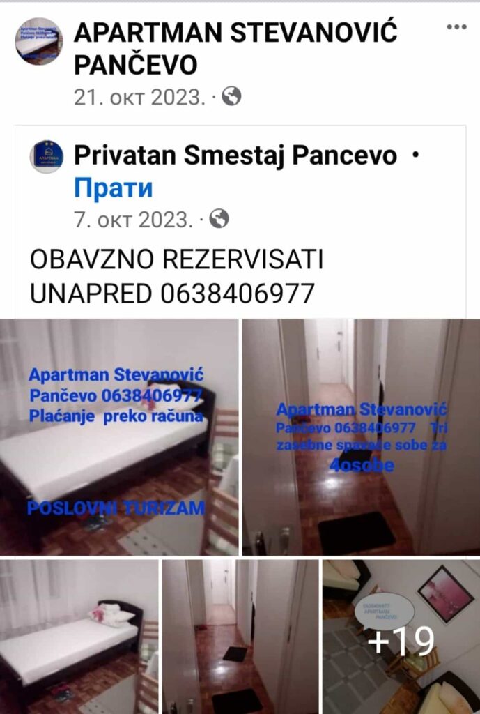 Apartmani za domaće i strane firme Vršac i Pančevo