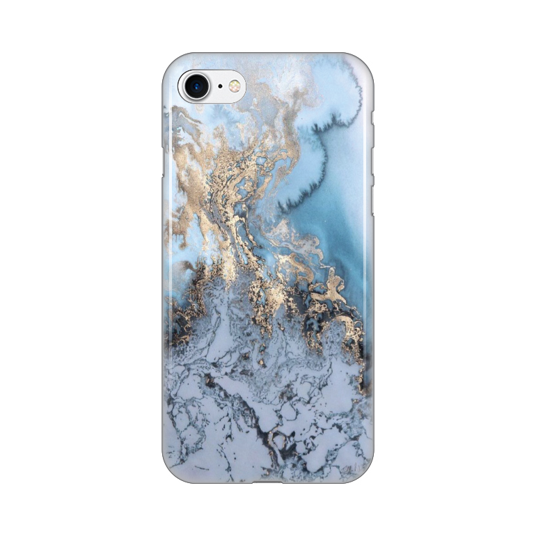 Torbica Silikonska Print za iPhone 7/8/SE 2020/2022 Blue Gold Marble