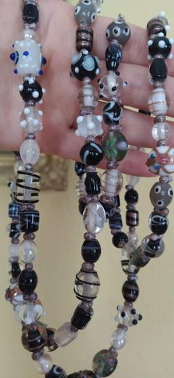 Ogrlica od lampwork perli