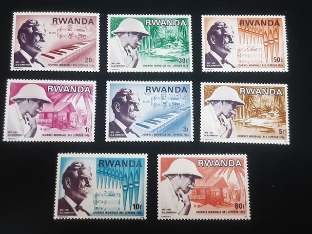 Ruanda 1976. - svetski dan lepre gube ** Kompl. ser.