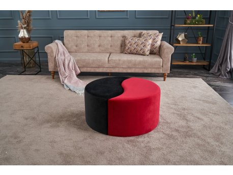 Atelier del Sofa Tabure Alis Puf Red Black