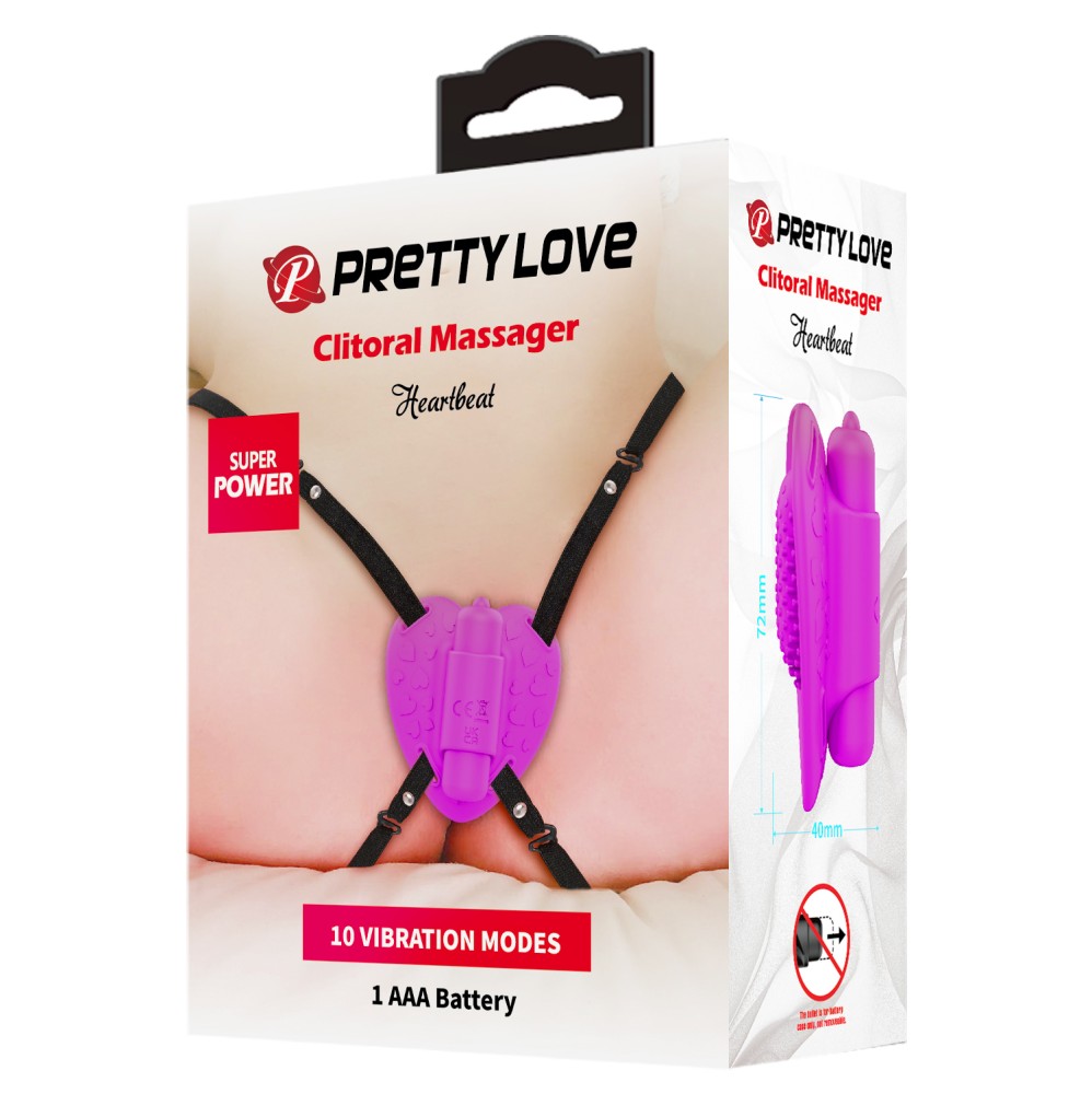 Pretty Love Heartbeat Clitoral Massager, DEBRA01581 / 0757