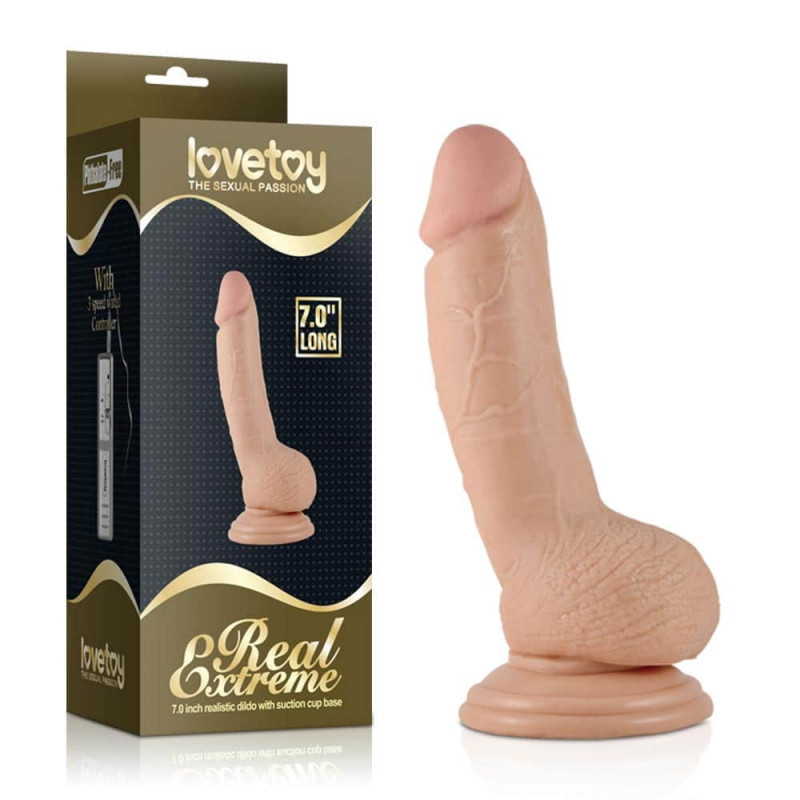 7" Real Extreme Dildo Flesh, LVTOY00317 / 6797