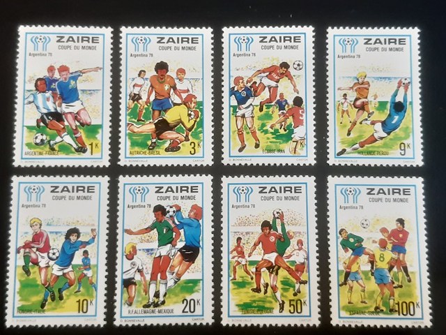 Zair 1978 SP Fudbal Argentina ** kompl ser