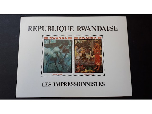 Ruanda 1980. - Umetnost - FR impresionisti ** Blok