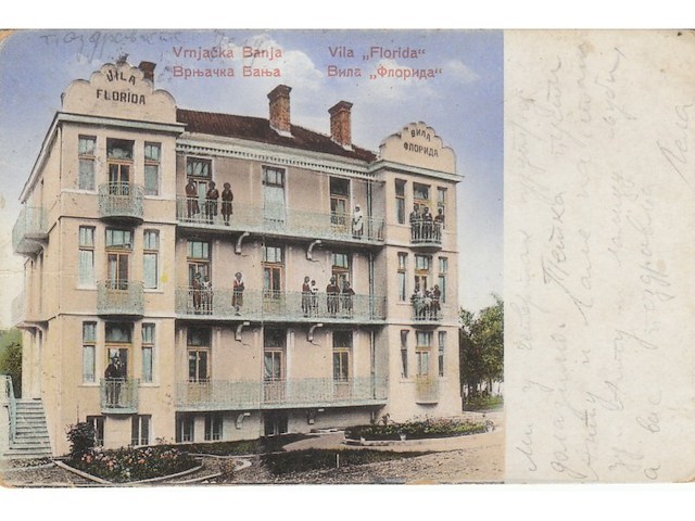 Vrnjačka Banja Vila `Florida`  1929.g. Izd.M.Grujić