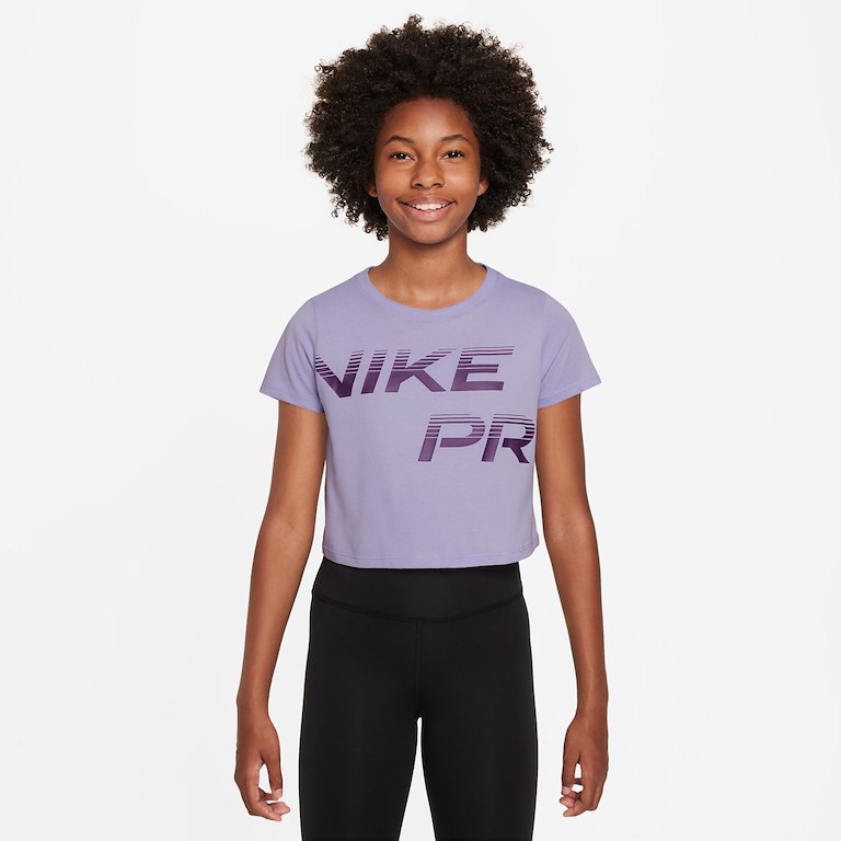 Nike G NK DFCT CROP SE+, dečja majica za fitnes, ljubičasta