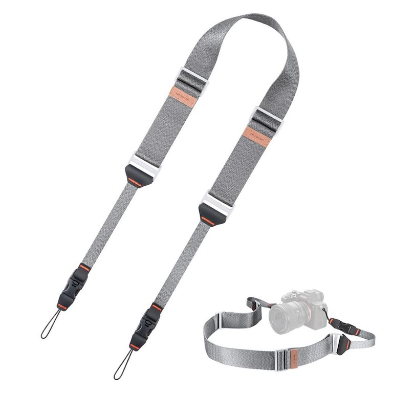 K&F Concept 45mm Camera Neck Strap with Quick Release svetlo sivi KF13.132