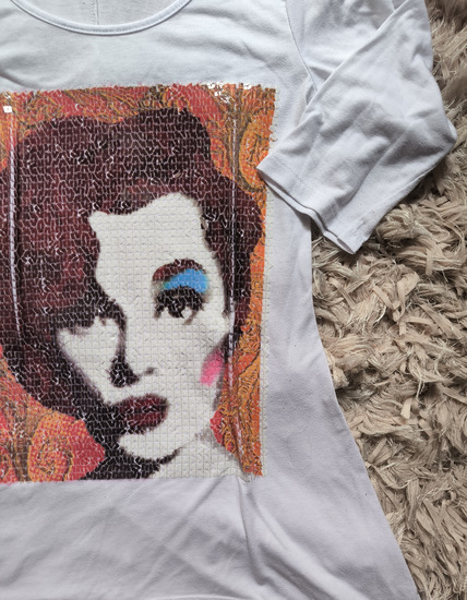 Bela bluzica, print Marilyn Monroe