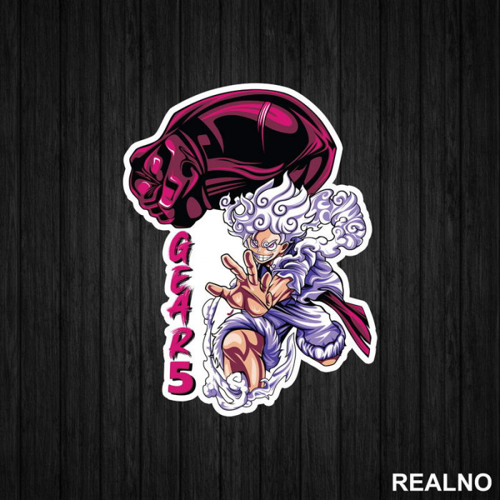 LUFFY GEAR FIFTH PURPLE - ONE PIECE - NALEPNICA