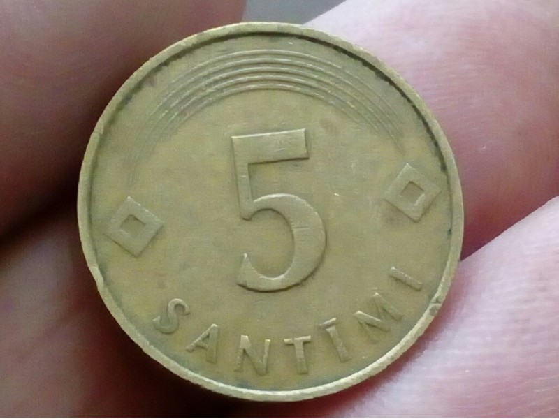 Letonija, 5 santimi 1992