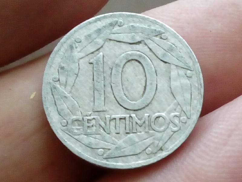 Spanija, 10 centimos 1959