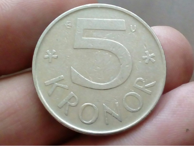 Svedska, 5 kruna 1985