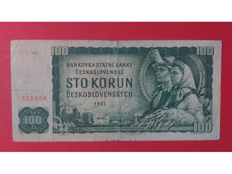 100 kruna 1961 god Čehoslovačka