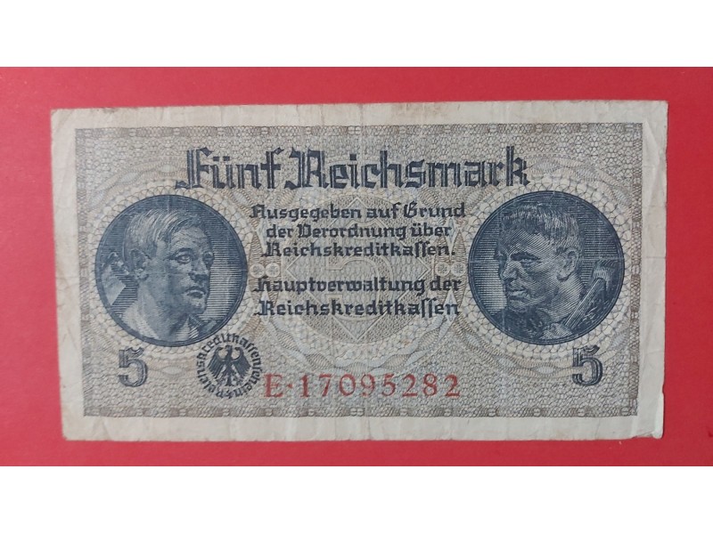 5 reichmark 1940 - 1945 god Nemacka