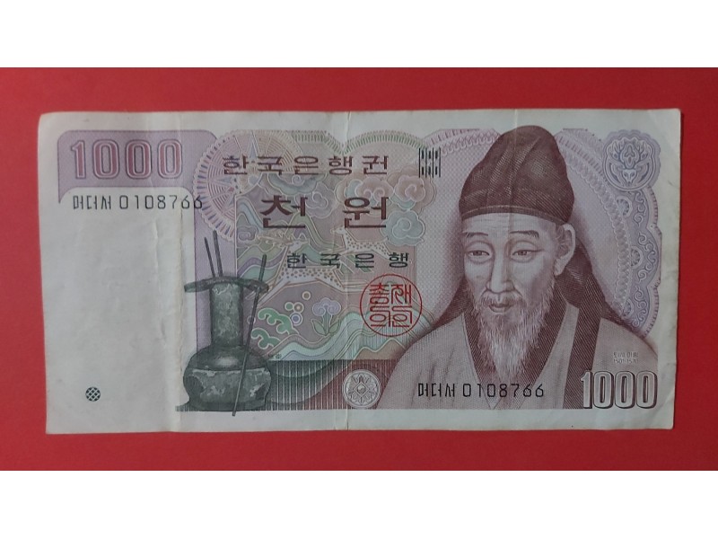 1.000 won 2003 god Južna Koreja