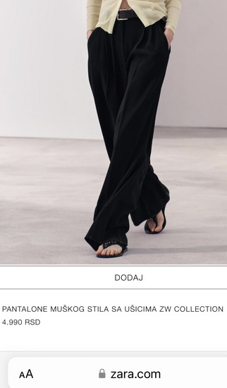 Zara crne pantalone muškog stila *3490*snizeno%