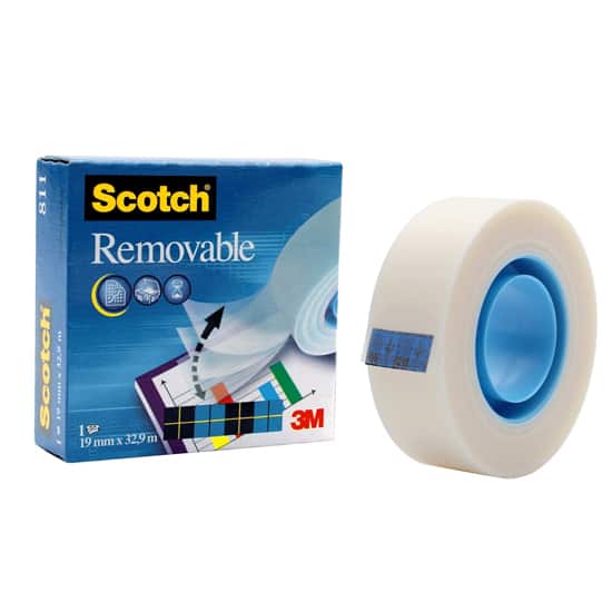 Lepljiva traka Scotch Removable 811, 19mm x 33m