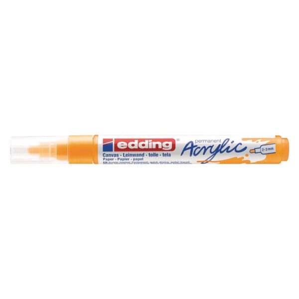 Akrilni marker E-5100 medium 2-3mm obli vrh jarko žuta Edding