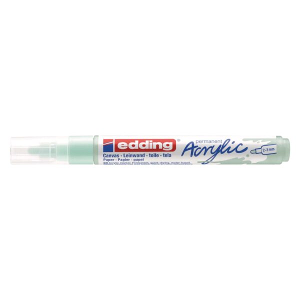 Akrilni marker E-5100 medium 2-3mm obli vrh mramorno zelena Edding