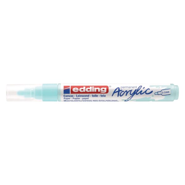 Akrilni marker E-5100 medium 2-3mm obli vrh svetlo plava Edding
