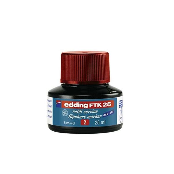 Refil za flipchart markere E-FTK 25, 25ml crvena Edding