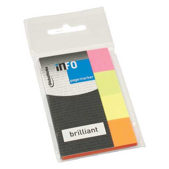 Page Marker BRILLIANT, 20x50mm, 4×40 listića