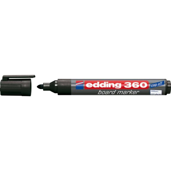 Marker za belu tablu 360 1,5-3mm, zaobljeni crna Edding