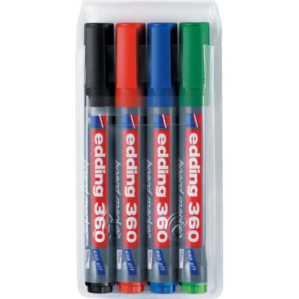 Marker za belu tablu 360 1,5-3mm, zaobljeni, set 1/4 sortirano Edding