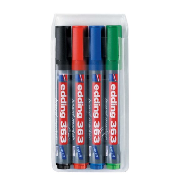 Marker za belu tablu 363 1-5mm, kosi vrh, set 1/4 sortirano Edding