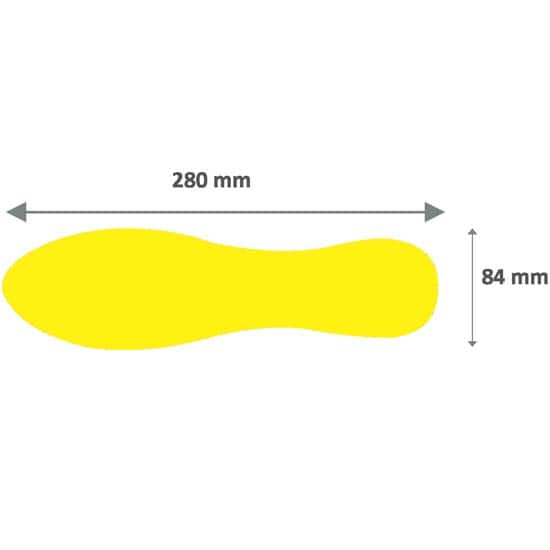 Simboli za podno obeležavanje “stopalo” 1/10 žuta Tarifold