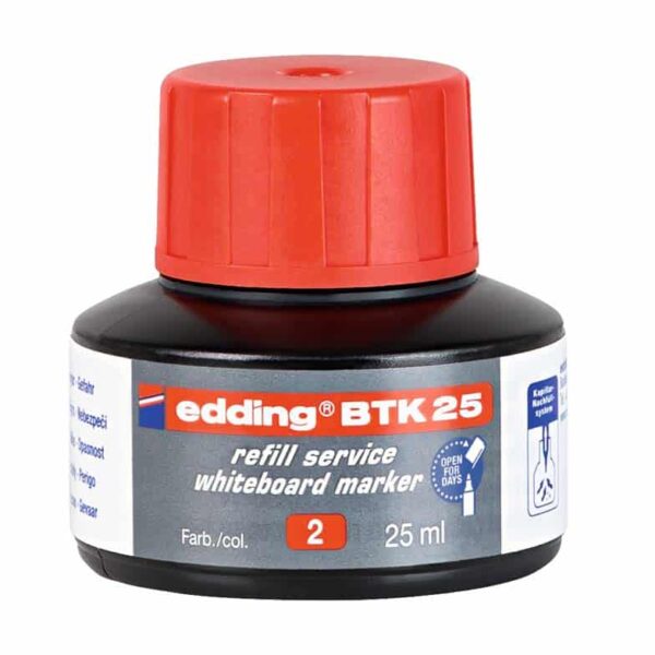 Refil za marker za belu tablu BTK 25, 25ml crvena Edding