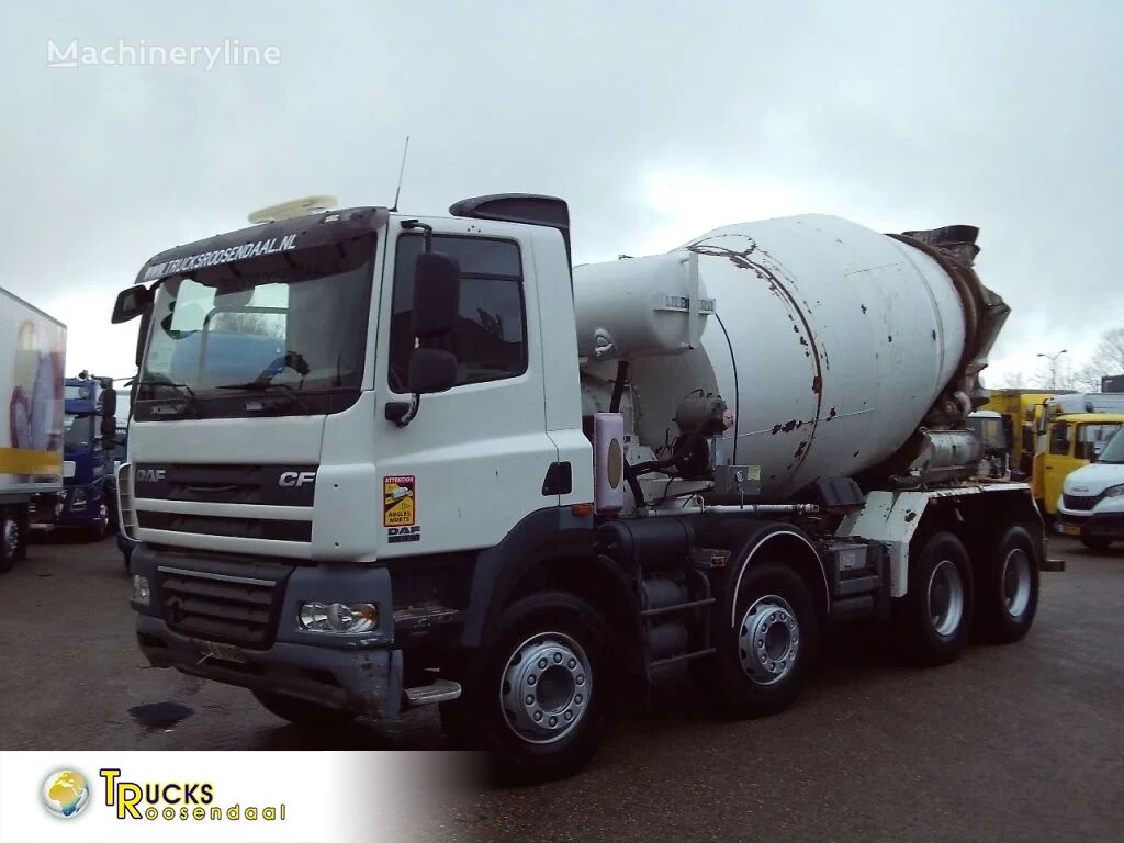DAF CF 85.410 + manual + 9 m3 + liebherr + 8x4 kamion s mešalicom za beton