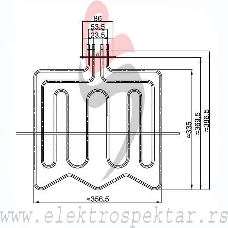 GREJAČ ŠPORETA BEKO 2300W+1100W 4081 033995