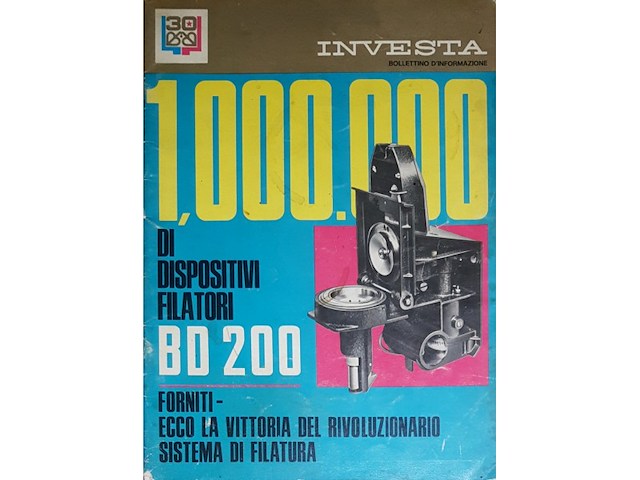 Katalog Mašina  `INVESTA` Italy