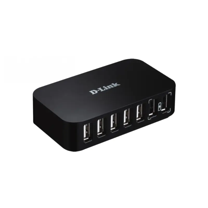 D-LINK USB Hub 7-Port USB 2.0 DUB-H7/E crni