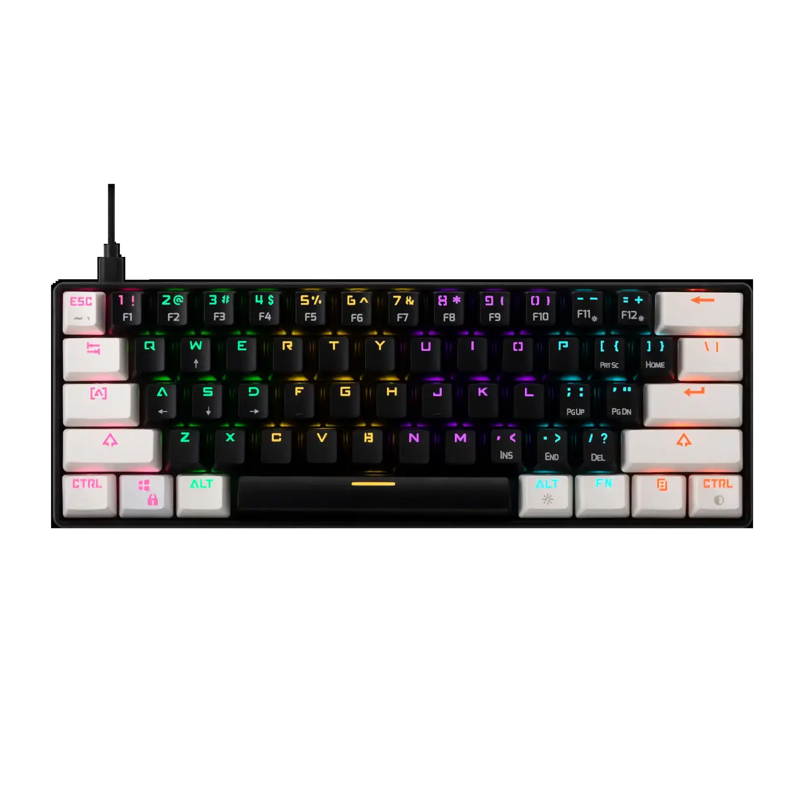 GAMDIAS Mehanička tastatura Aura GK2 crno-bela