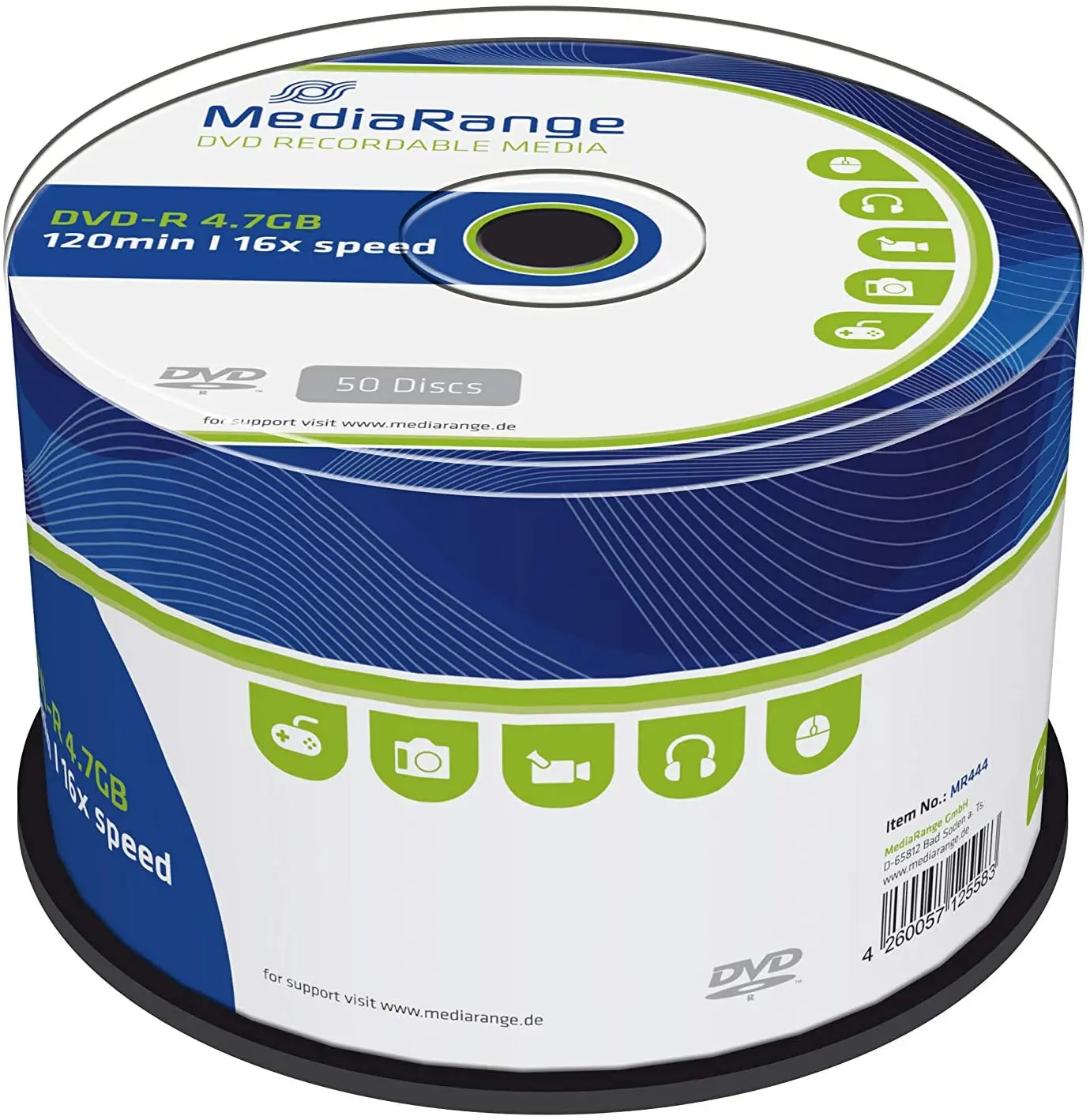 MEDIARANGE DVD-R 16x 1/50 Cake