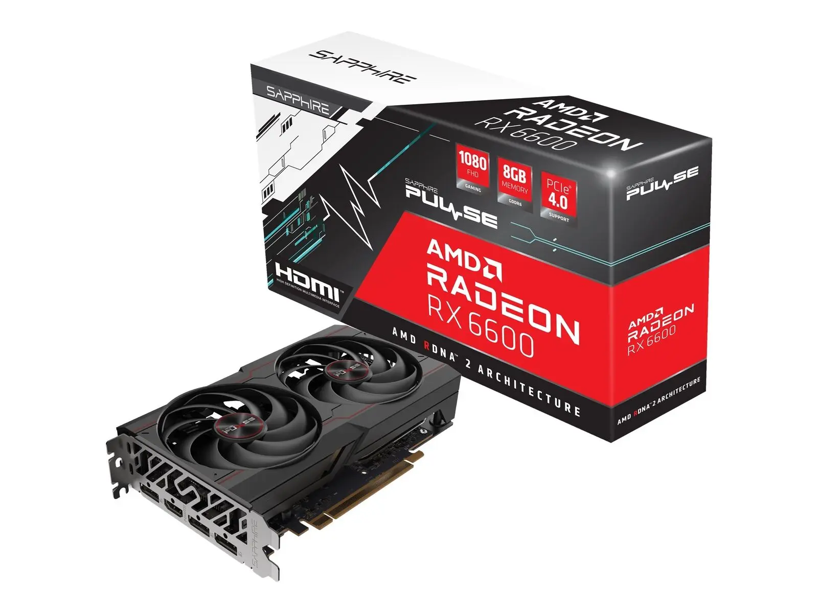 SAPHIRE Grafička kartica SVGA Radeon RX6600 Pulse Gaming 8GB,11310-01-21G BrownBox(11310-01-20G)