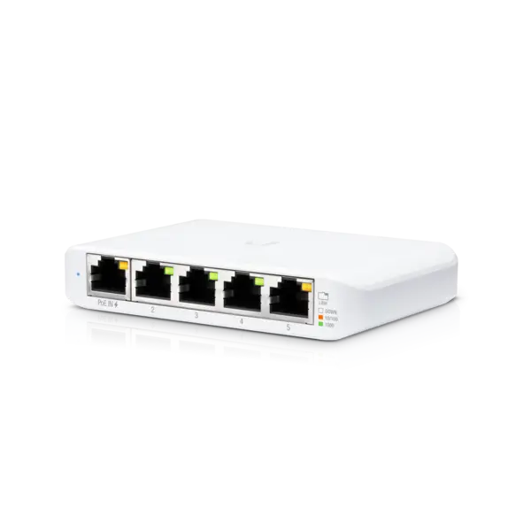 UBIQUITI Switch, 5 portova, Ethernet, 57V, Beli
