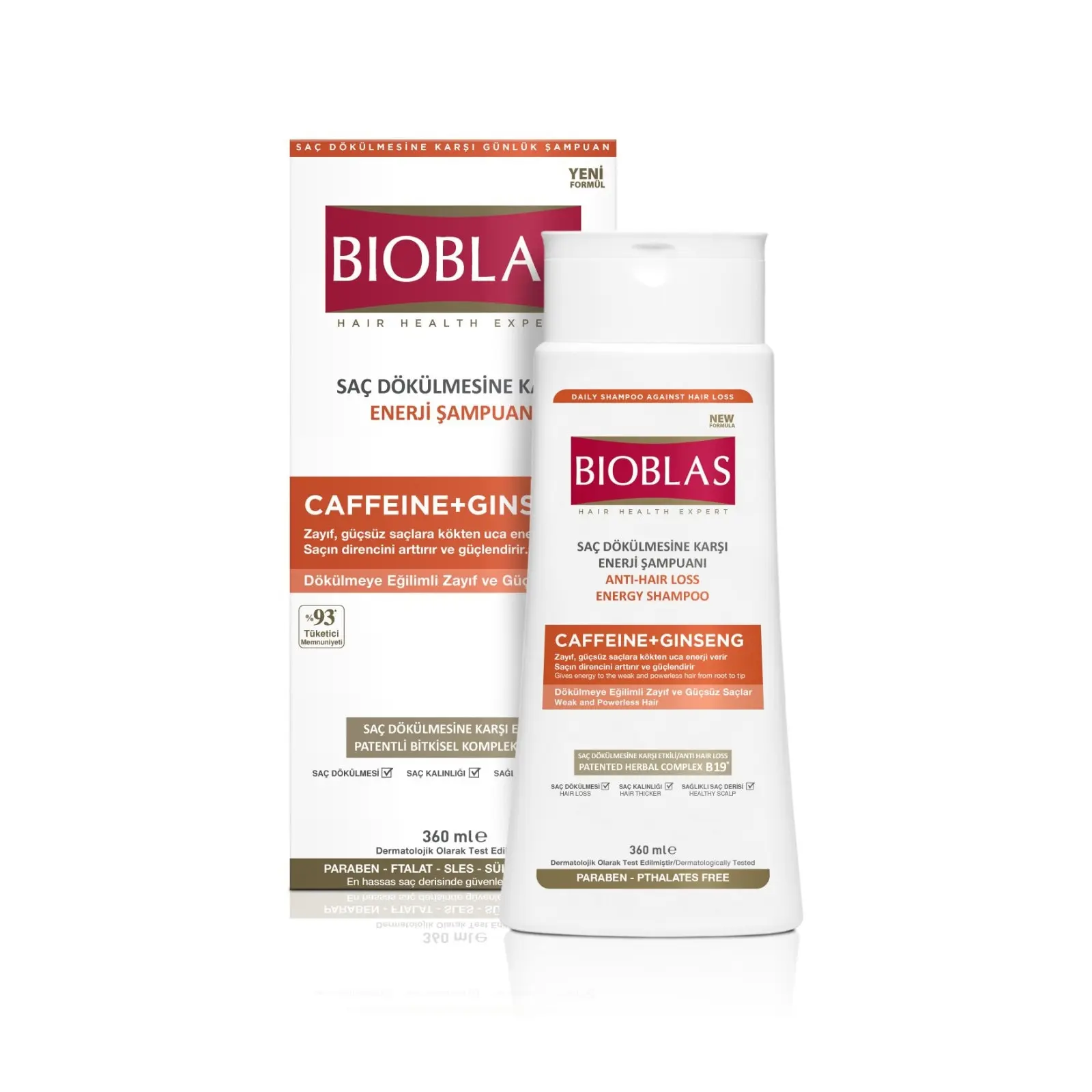 BIOTA šampon 360ml bioblas kofein + ginseng