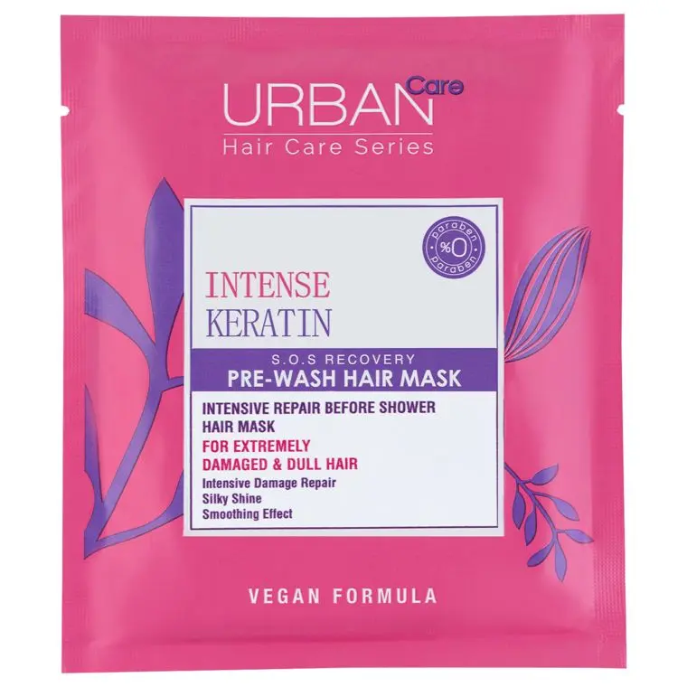 SELEN KOZMETIK URBAN CARE Maska pre šamponiranja za oštećenu i kosu bez sjaja Intense Keratin, 50ml