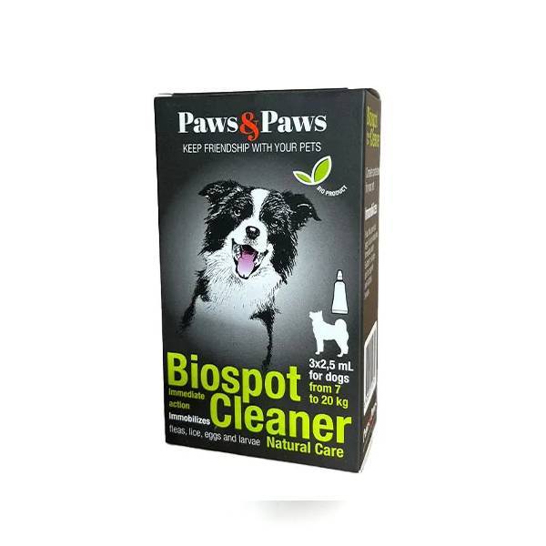 Paws&Paws Biospot Cleaner za pse tezine do 20kg - 2.5 ml