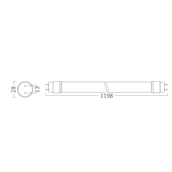 LED CEV 18W 6500K 120cm JEDNOSTRANA SG-T8-GLS BA52-21283