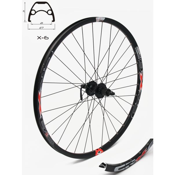 CROSSER Zadnja felna X-6 27.5" 32H sa glavom Shimano M475