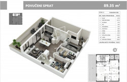 Cvetkova pijaca, lux novogradnja, duplex 89.35m2 ID#7763