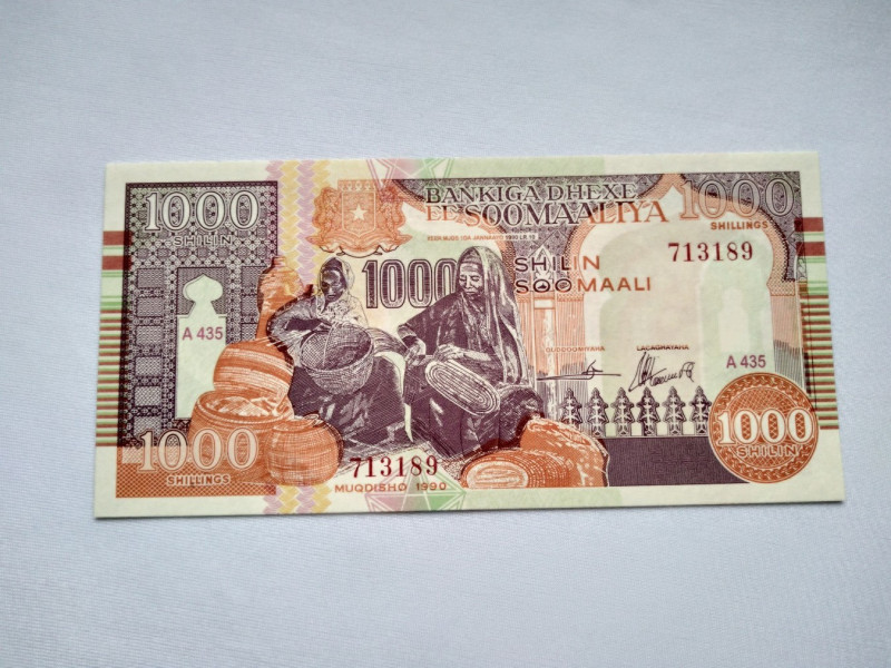 Somalija 1.000 shilin,1990 god.UNC, retko