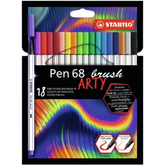 Četkica flomasteri STABILO Pen 68 Brush 1/18
