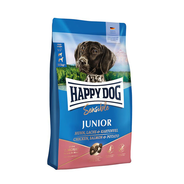 Hrana za mlade pse Junior Sensitive Losos krompir 10kg Happy Dog 19KROHD000219